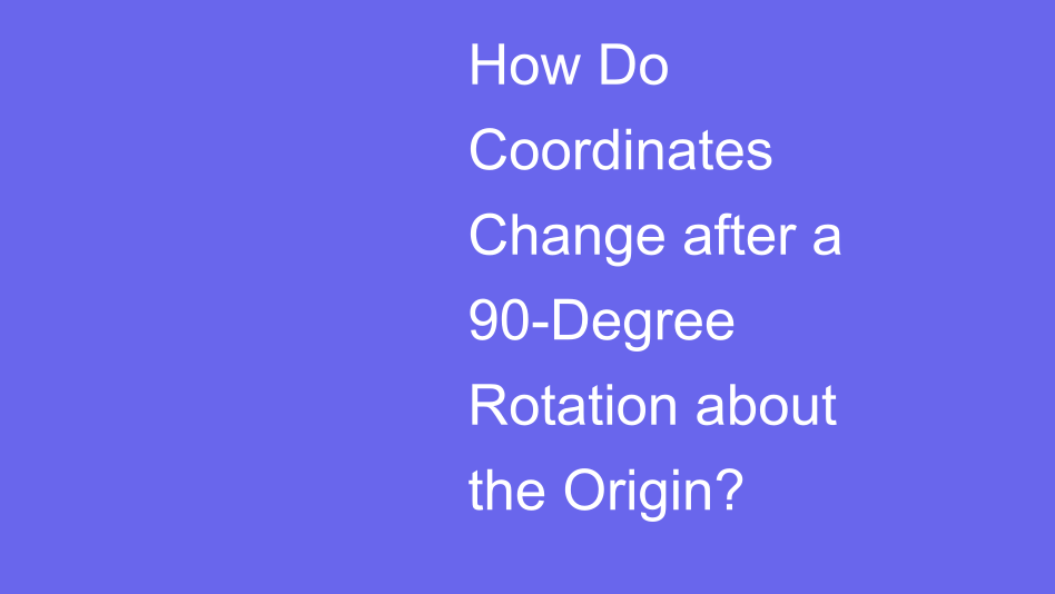 90-Degree Rotation about the Origin | House of Math
