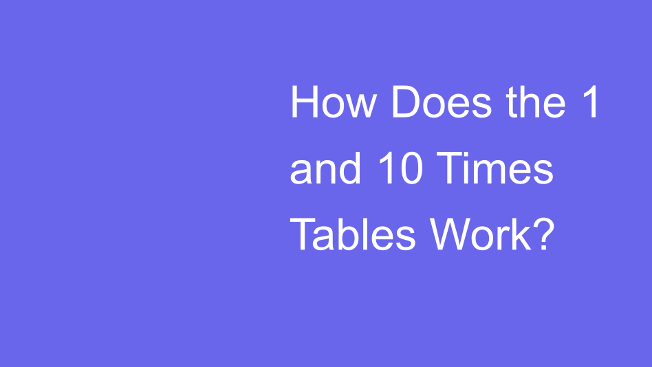 1 and 10 Times Tables | House of Math