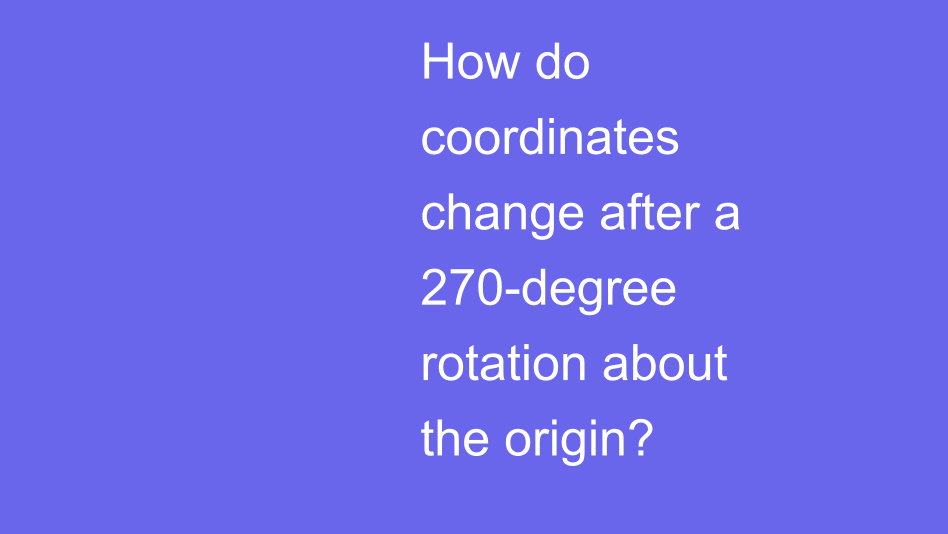 270-degree rotation about the origin | House of Math