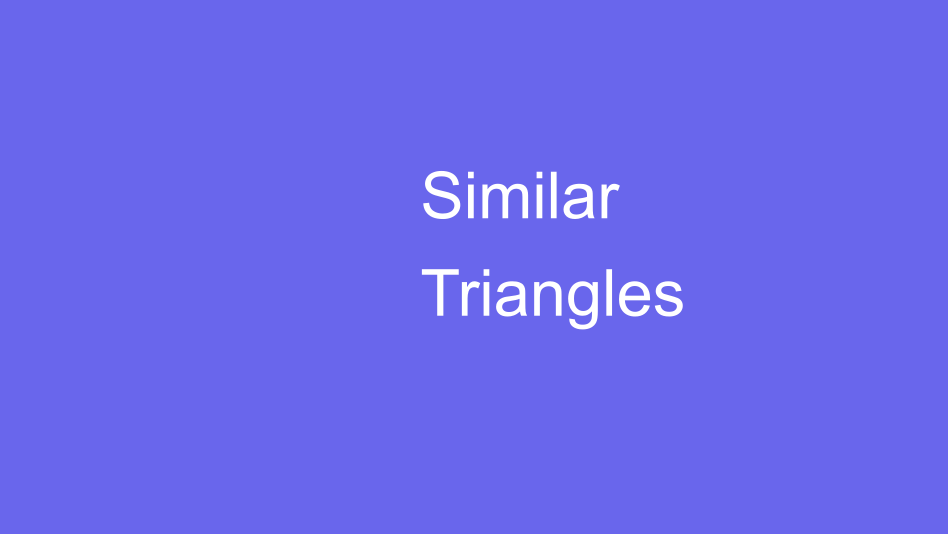 SSS Similarity Rule | House of Math