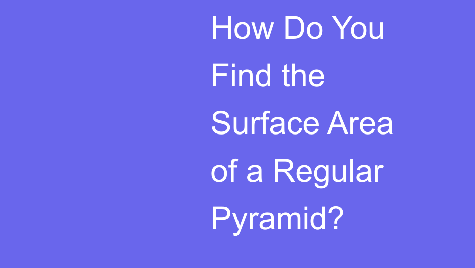 Як знайти площу поверхні правильної піраміди House Of Math
