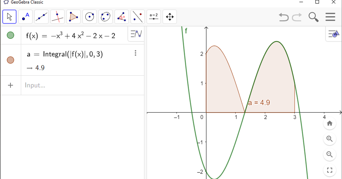 How to Find the Area Under a Graph Using GeoGebra