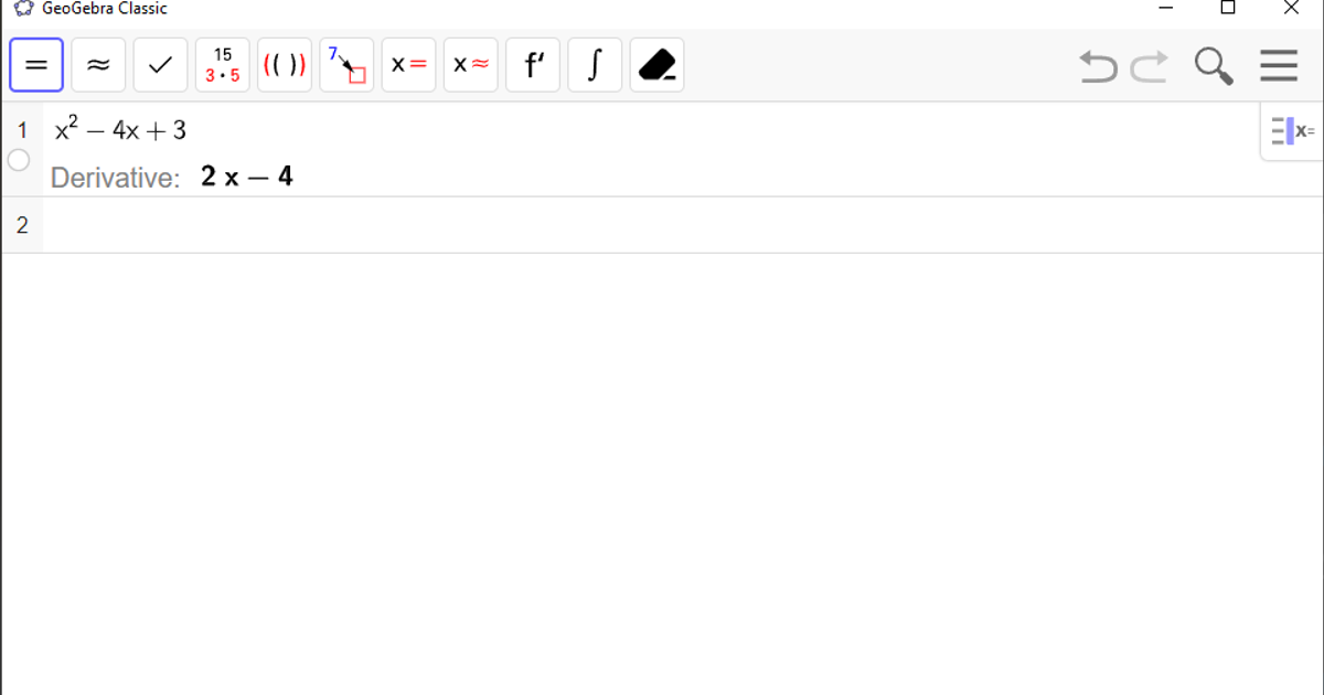How to Find the Derivative of a Function in GeoGebra