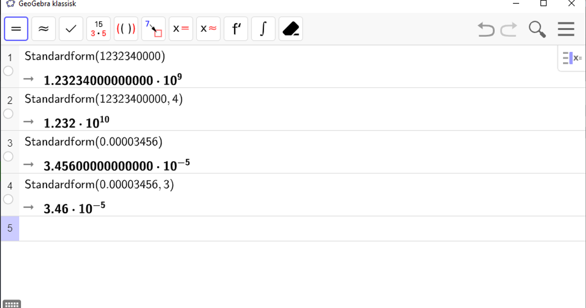 Hvordan Skrive Standardform I Geogebra