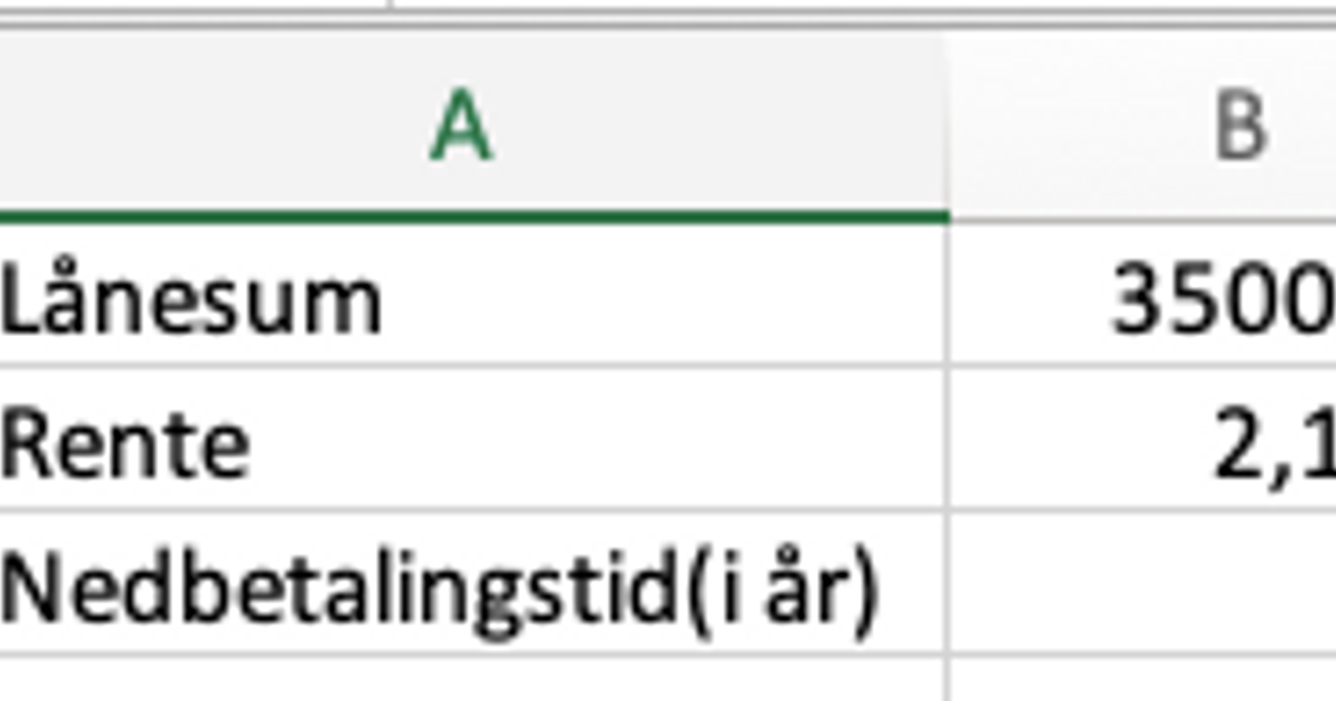 Hvordan sette opp serielån i Excel