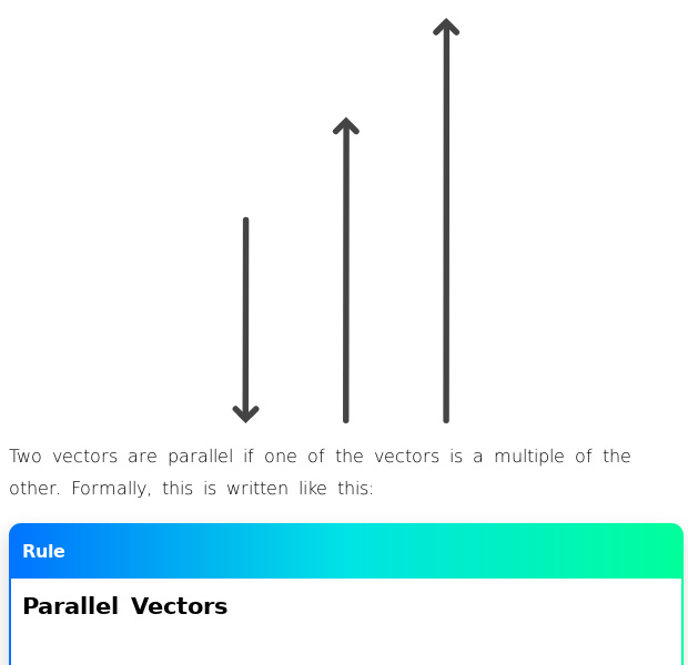 Parallel Between Vectors